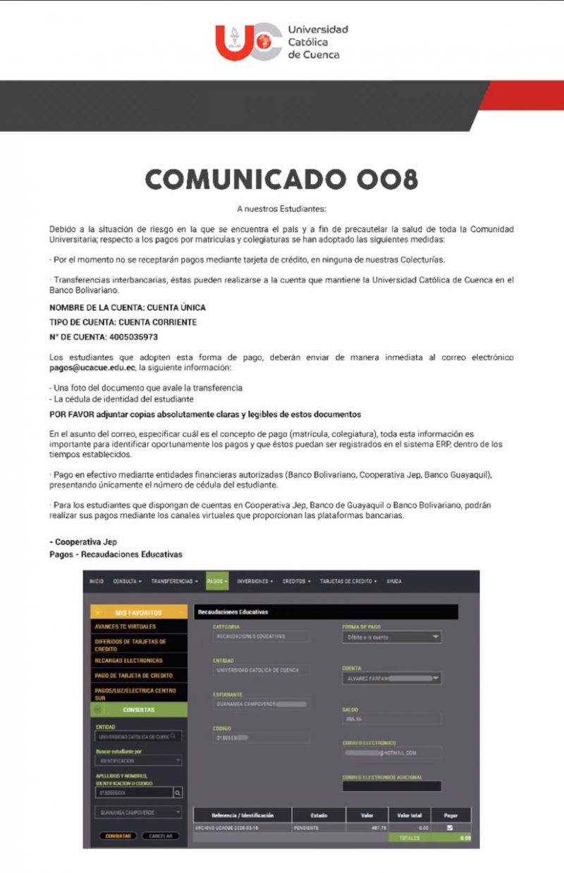 COMUNICADO 008